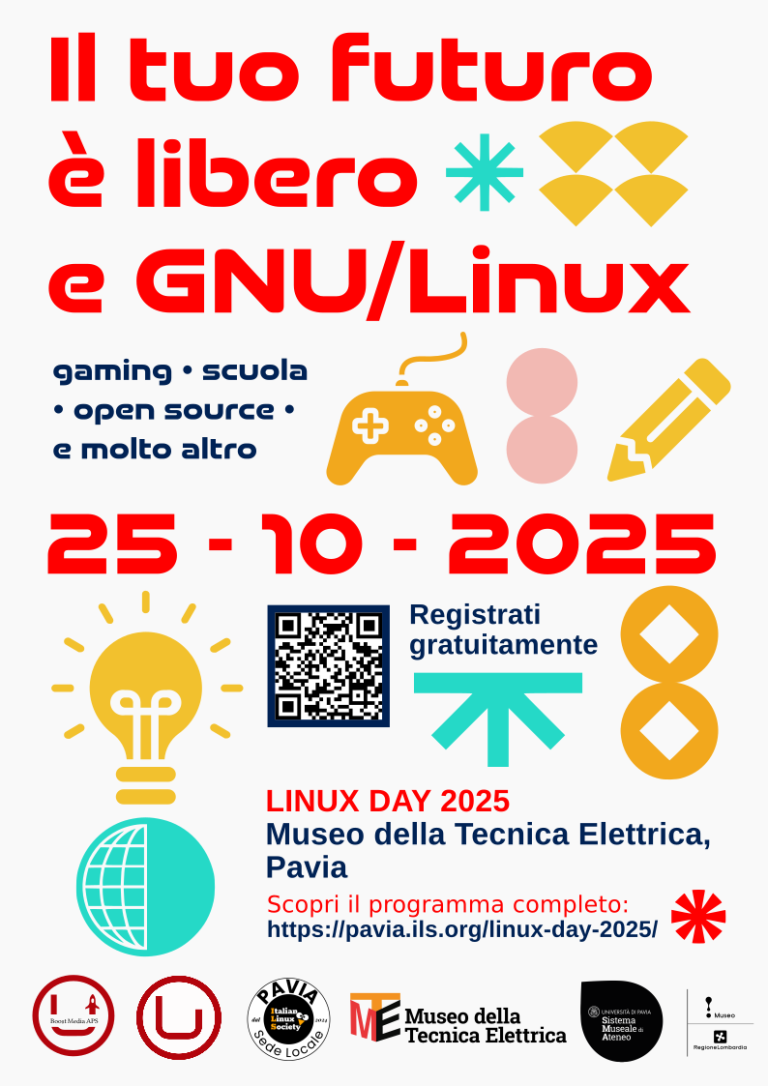 Appuntamento imperdibile il 25 Ottobre 2025 con il Linux Day a Pavia - ILS Pavia